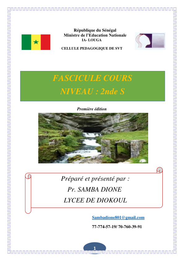 Liste de Fichiers PDF pour la 2nde S - Monsieur TALL